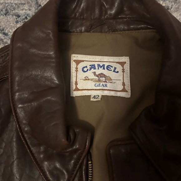 camel | Jackets & Coats | Vintage Camel Leather Jacket | Poshmark